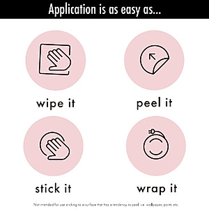 2-Pack Heat-Resistant Cord Organizer for Appliances, Kitchen, Computers & More | Stick-On Cord Wrappers with Flexible Base, Secure Scalloped Edge, White (3 x 1.5 Inches)