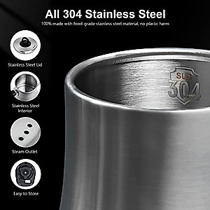 Homtone Gooseneck Electric Kettle, Coffee Pour Over Kettle, Temp Control Tea Kettle, Stainless Steel kettle with 6 Variable Presets, Auto Shutoff, 0.8L