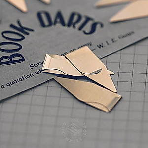Book Darts 125 Count Tin Bronze Bookmarks - Line Book Markers