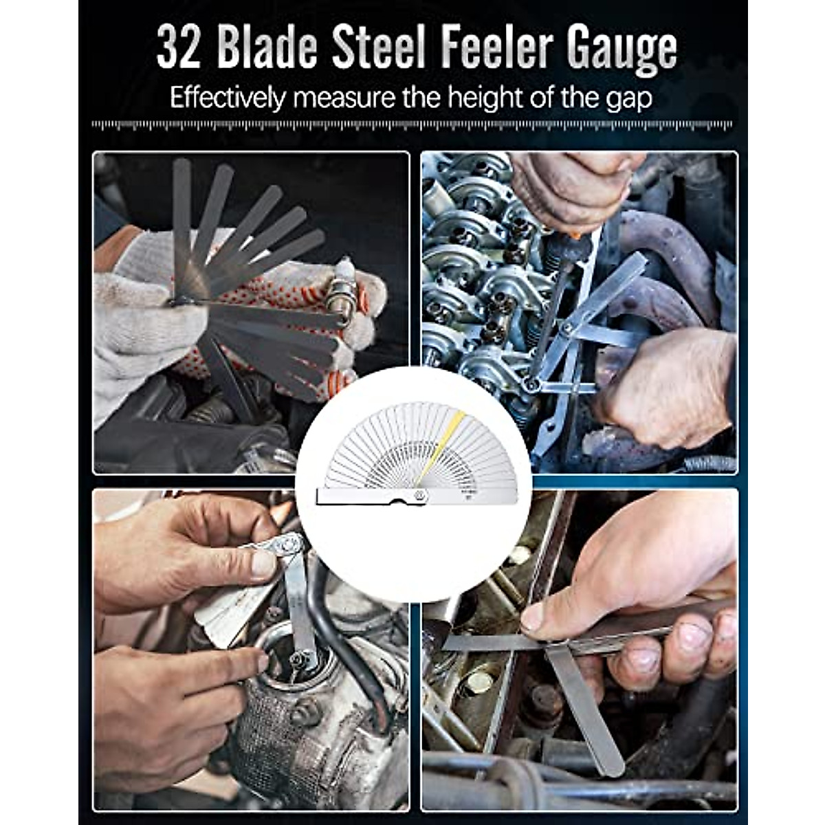 Housolution Digital Caliper, (ABS) Absolute Scale Caliper 6", IP54 Electronic Measuring Tool, Inch/MM/Fraction, Auto-Off LCD Stainless Steel Waterproof Micrometer Vernier Caliper, with Feeler Gauges