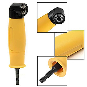 Yakamoz 1/4 Inch Shank 90° Degree Right Angle Attachment Right Angle Drill Driver Screwdriver Extension Holder Adapter