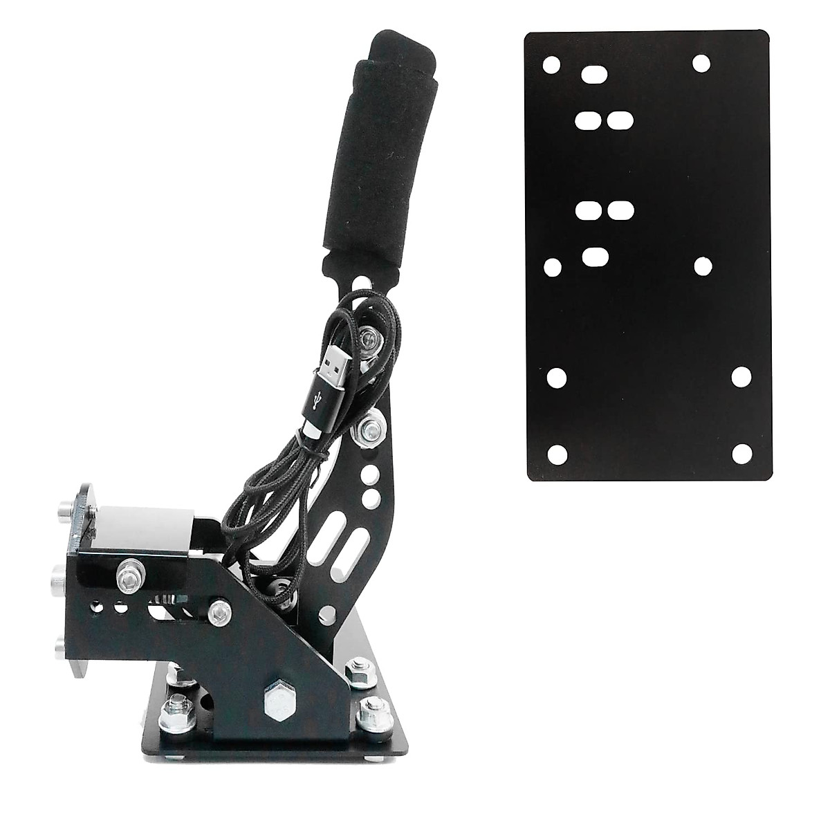 Anman USB Handbrake with Adapter Plate for PC Windows 14 Bit Professional Gaming Peripherals fit Racing Games Logitech G27 G25 G29 G920 G923 Thrustmaster T500 T300