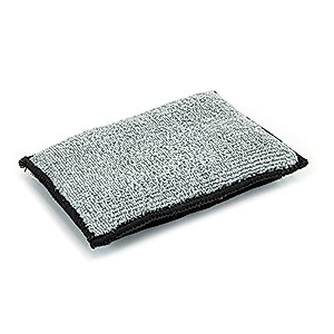Scrub Ninja - Interior Scrubbing Sponge (5”x3”) for Leather, Plastic, Vinyl and Upholstery Cleaning (Black/Gray)