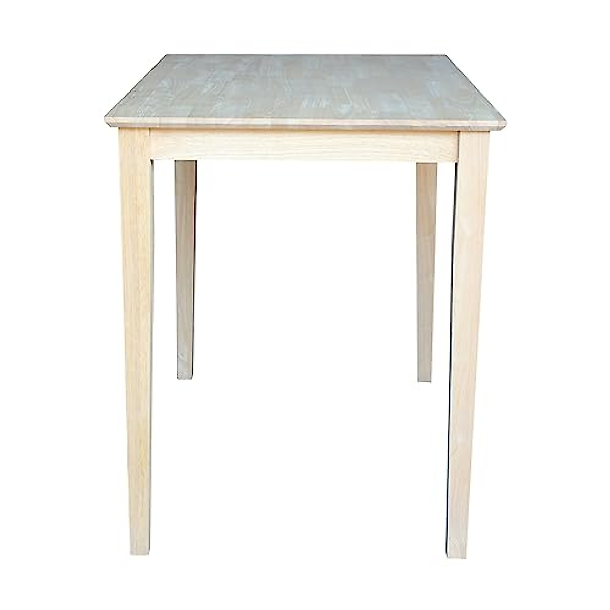 International Concepts Solid Wood Top Dining table, 30 x 48, Unfinished