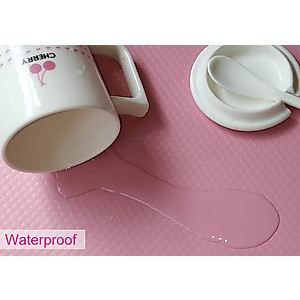 EVA Cabinet Liner, Non-Slip Shelf Liners for Kitchen cabinets, Cupboard Drawer Cushion Mats, DIY Multipurpose Bathroom Waterproof Pads, 17.7 x 59 inches - Pink