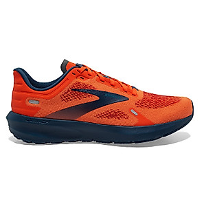 Brooks Men’s Launch 9 Neutral Running Shoe - Flame/Titan/Crystal Teal - 11