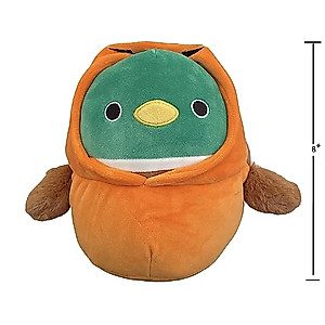 Squishmallow 8" Halloween Avery The Duck in Jack-O- Lantern Costume Plush - Officially Licensed Kellytoy Plush - Collectible Soft & Squishy - Stuffed Animal Toy Gift for Kids, Girls & Boys - 8 Inch