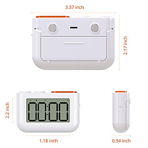 Digital Kitchen Timer, 2 Pack Magnetic Countdown Timer, Big Digits & Adjustable Volume, Timer for Cooking & for Kids , Classroom Timers for Teachers with Large LCD Display