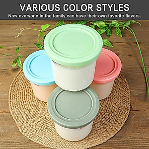 AMPtaan Creami Pints and Lids Compatible with NC301 NC300 NC299AMZ Series Ice Cream Maker - Dishwasher Safe