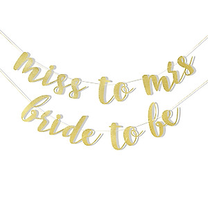Miss To Mrs Banner - Bridal Shower Banner,Bachelorette Party Banner,Engagement Banner,Bridal Shower Party Decor,Wedding Banner