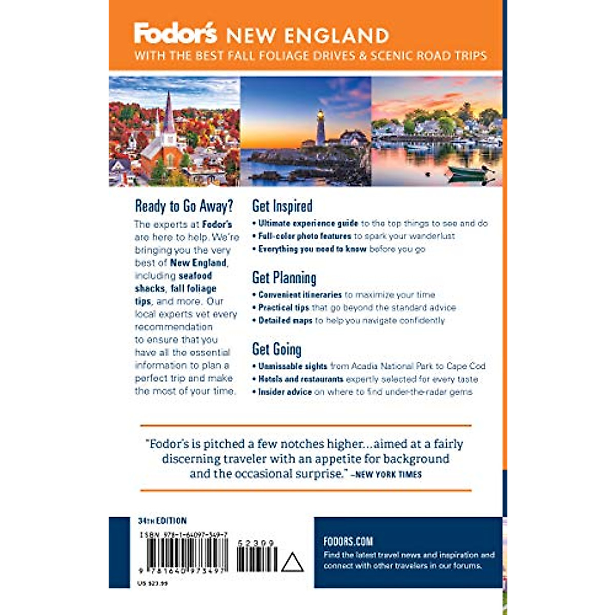 Fodor's New England (Full-color Travel Guide)