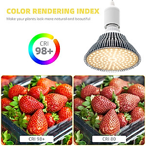 Bstrip LED Grow Light Bulb for Indoor Plants with Hanging System, 25W Full Spectrum Hanging Grow Light,3000K Plant Light Bulbs with 16.4FT Power Cord, Pendant Grow Lights for Indoor Plants, 1 Pack