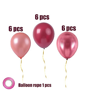 Bride Balloons Burgundy Rose Gold Giant Helium Foil Balloons, 32 inches (Burgundy)