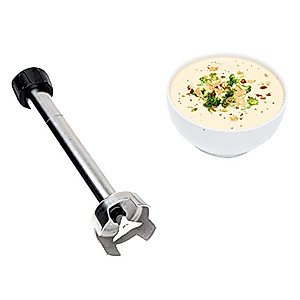 Restaurantware Hi Tek Stainless Steel Blending Shaft - Fits Variable Speed Immersion Blender - 14" - 1 count box, Silver
