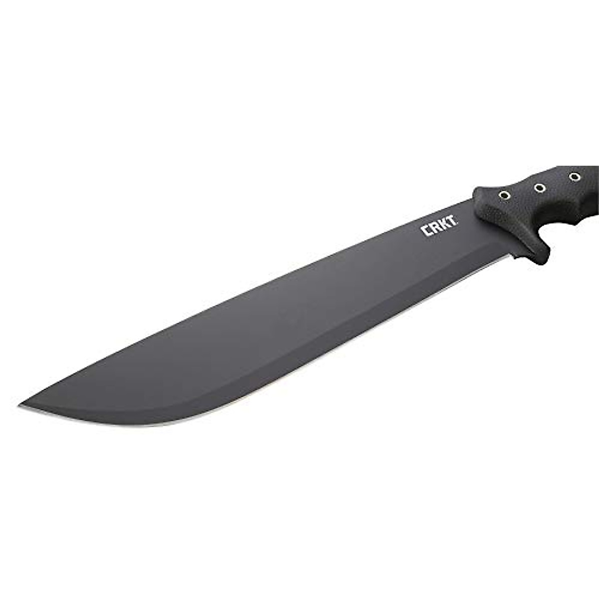 CRKT Chanceinhell Fixed Blade Machete: 12 Inch Black Powder Coated Carbon Steel Drop Point Blade with Nylon Sheath for Survival, Hunting, and Camping K910KKP