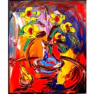 Nude Modern Abstract Impressionist Art Deco, Handmade Oil Painting on Canvas, Hand Signed with Certificate of Authenticity, Size 20 X 24, Fine Arts, Stretched, Gallery Wrap, Ready to Hang