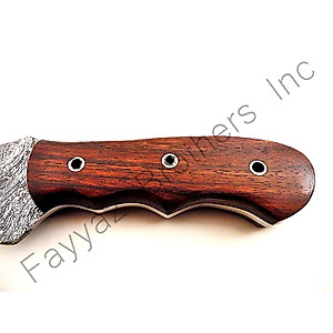 FAYYAZ BROTHERS Custom Made Damascus Steel Hunting Knife/Tracker Knife FBK-15306, 307, 308, 309, 310, 311, 312, 313 and 314 (Rose Wood)