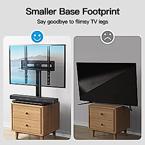 PERLESMITH Universal TV Stand Table Top TV Base for 32 to 60 inch LCD LED OLED 4K Flat Screen TVs-Height Adjustable TV Mount Stand with Tempered Glass Base,VESA 400x400mm,Holds up to 88lbs,PSTVS15