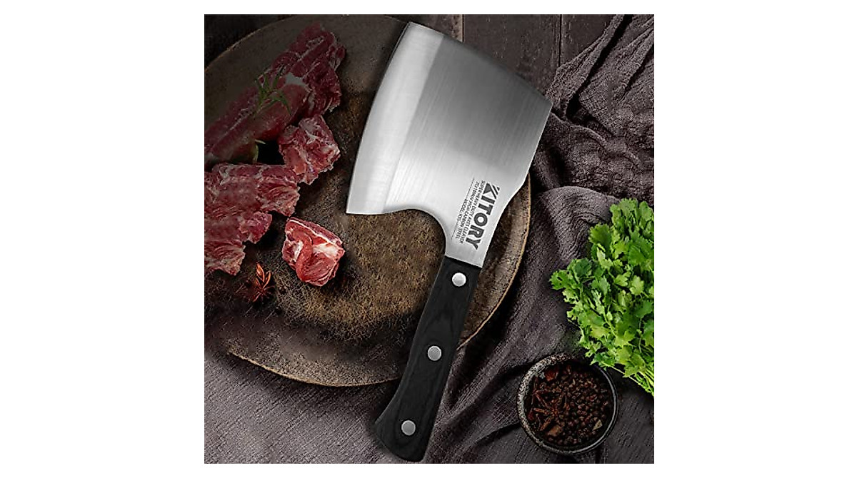 Kitory Super Heavy Duty Meat Cleaver - Ultimate Butchering Tool