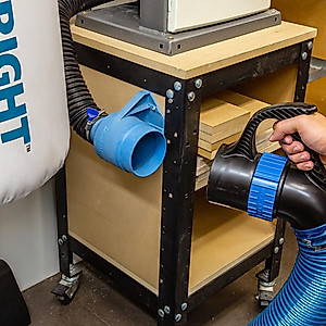 2-1/2" To 4" Mountable Dust Hose Coupler – Reinforced ABS Plastic Dust Collection Hose - Quick Connect & Disconnect Dust Collector Accessories - Stepped Design Shop Dust Collectors for Easy fit