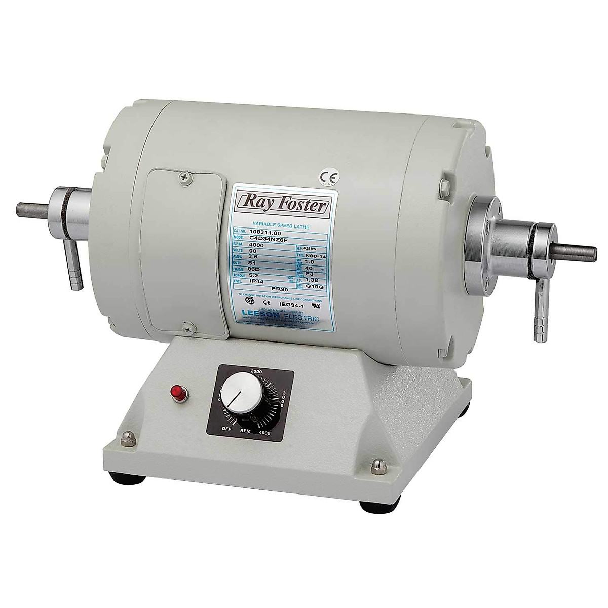 Ray Foster PR90 Dental Variable Speed Polishing Lathe, 1/3 HP, 300-4000 RPM for Hospital and Clinic,Made in USA