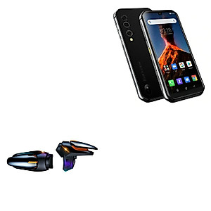 BoxWave Gaming Gear Compatible with Blackview BV9900 Pro - Touchscreen QuickTrigger Auto, Trigger Buttons Autofire Gaming Mobile FPS - Jet Black