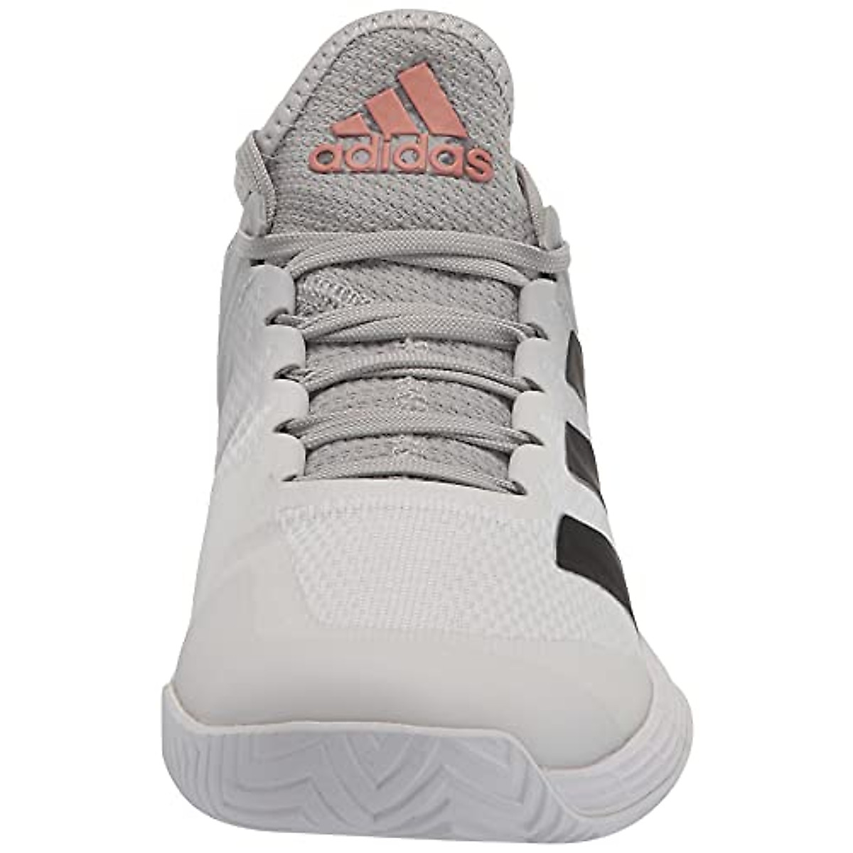 adidas Women's Adizero Ubersonic 4 Tennis Shoe, Grey/Black/White, 6.5
