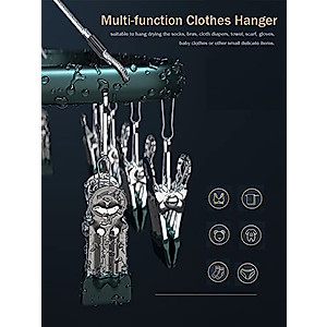 USNUANNU Sock Drying Rack with 26 Clips, Stainless Steel Sock Drying Rack for Indoor and Outdoor Socks, Bras, Underwear, Towels, Baby Clothes, Scarves, Diapers.Portable Laundry Drying Rack