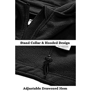 BIYLACLESEN Army Jackets for Men Warm Jacket Mens Winter Coats Softshell Jacket Men Fleece Jacket Ski Snowboard Jackets Black