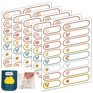 Tudomro 320 Pcs Baby Bottle Labels for Daycare, Name Labels for Daycare, Self Laminating, School Name Labels for Kids Waterproof Name Stickers Self Adhesive, Name Tags Stickers, Labels(Boho)