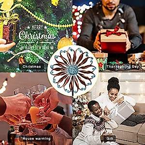 WinWindSpinner, Metal Wind Spinners for Yard Garden - Outdoor Garden Wind Spinner for Lawn Ornament, Windmills for The Yard Garden Patio Lawn (Retro Flower)