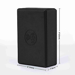 IUGA Yoga Block 2 Pack with Yoga Strap, High Density Yoga Blocks 9”x6”x3”to Improve Strength, Flexibility and Balance, Light Weight and Non-Slip Surface for Yoga, Pilates and Meditation