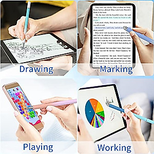 Stylus Pens for Touch Screens, 2 in 1 Sensitivity & Precision Stylus Pen for iPad, Stylus Pencil Compatible with iPhone, Apple iPad, Android, Tablets and All Universal Touch Screen (4 Pack) …