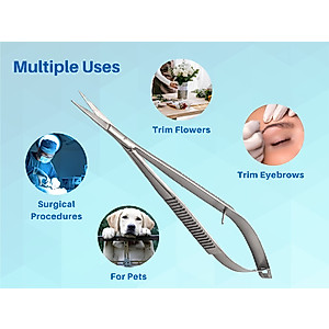 Castroviejo Scissors 5.5 inches STRAIGHT stitch cutting embroidery spring action extra sharp ARTMAN