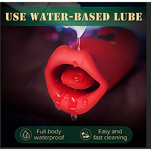 Adult Sex Toys Vibrator, Rose Toy, Rose Sex Stimulator for Women with 10 Vibration Modes and 10 French Kissing Modes, Tongue Sex Toy Vibrator, Clitoral Vibrator for Women, Adult Sex Toys