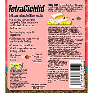 TetraCichlid Cichlid Crisps 8.82 Ounces, Fish Food, Clear Water Advanced Formula