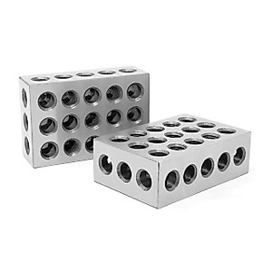 WEN 1-2-3 Steel Blocks (Two Pack) and Woodstock Stainless Steel Machinist Square Set
