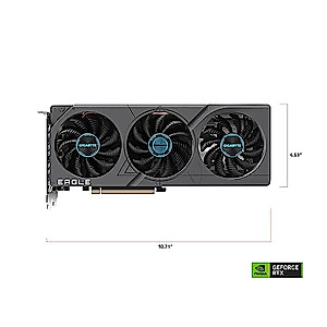 Gigabyte GeForce RTX 4060 Eagle OC 8G Graphics Card, 3X WINDFORCE Fans, 8GB 128-bit GDDR6, GV-N4060EAGLE OC-8GD Video Card