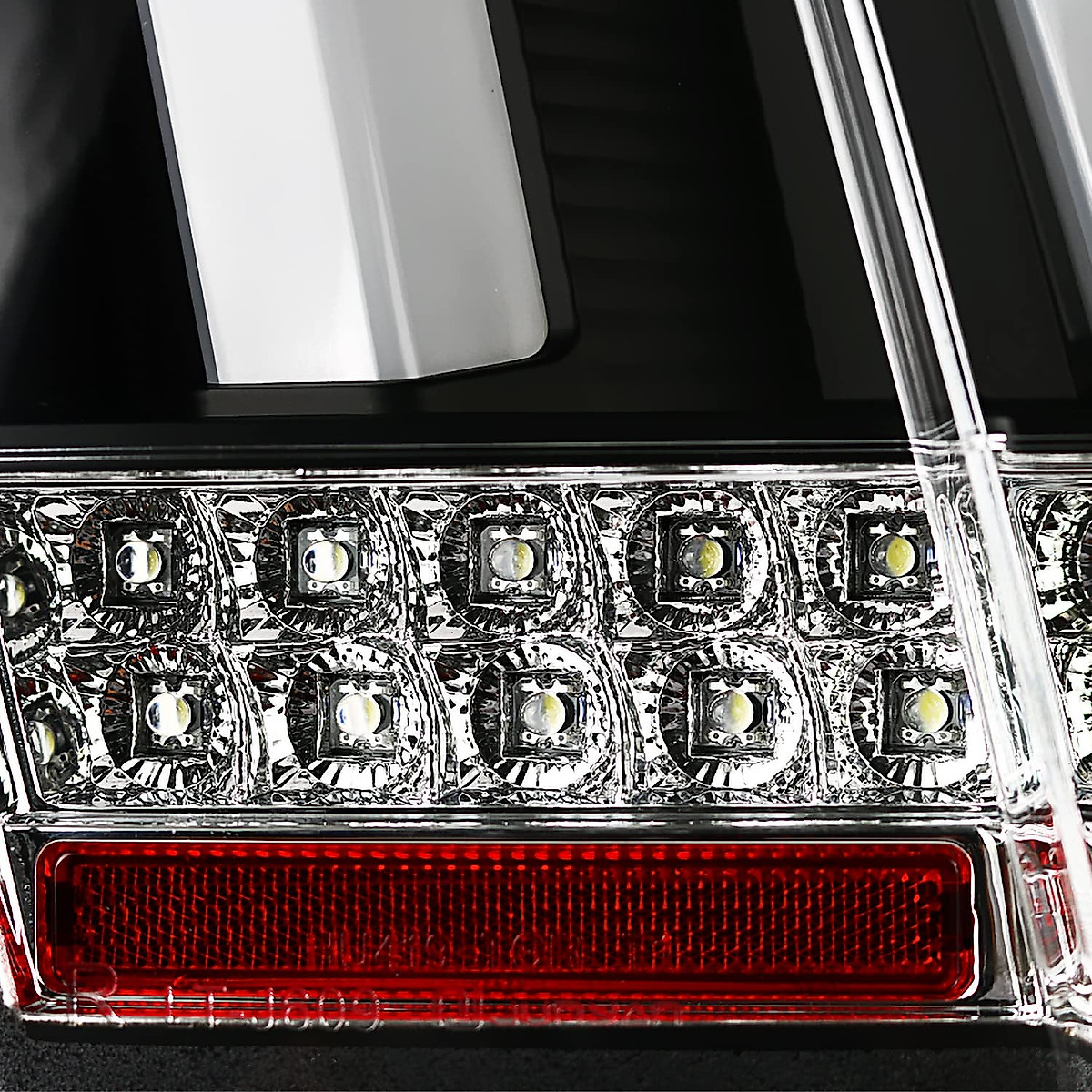 SPEC-D TUNING Black Housing Clear Lens Sequential LED Bar Tail Lights Compatible with 1999-2004 Ford Mustang, Left + Right Pair Assembly