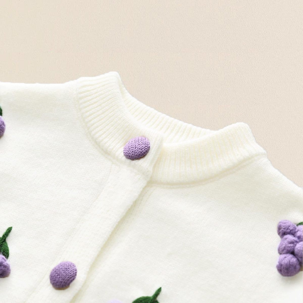 Balatale Toddler Girls Fall Outfits Buttons Sweater Tops Mini Skirt Set 2Pcs Long Sleeve Autumn Winter Clothes Set Purple 12-18Mth