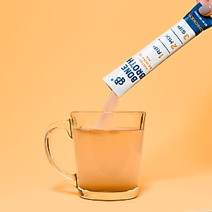 Bare Bones Bone Broth Instant Powdered Beverage Mix, Chicken, Pack of 16, 15g Sticks, 10g Protein, Keto & Paleo Friendly