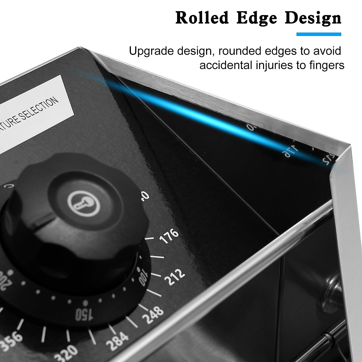 Jacgood Electric Deep Fryer, 20.72 QT Commercial Deep Fryer with Temperature Control and Removable Frying Basket and Easy to Clean Stainless Steel Body, Silver for Commercial and Domestic Kitchens