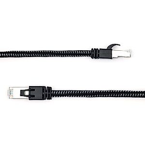 Amazon Basics Braided RJ45 Cat-7 Gigabit Ethernet Patch Internet Cable - 50 Feet, Black