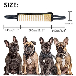 Clysrou Dog Tug Toy Dog，Tough Jute Bite Pillow - Durable, Training Equipment - Puppy to Large Dogs Interactive Toy.