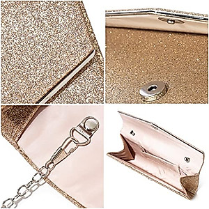 Bride Purse Wedding Purses for Women Bride Clutch Purse Bridal Purse Silver Clutch Prom Purses and Handbags Silver Evening Clutch Bridal Gold Clutch Gold Purses for Women Silver Handbag (Champagne)
