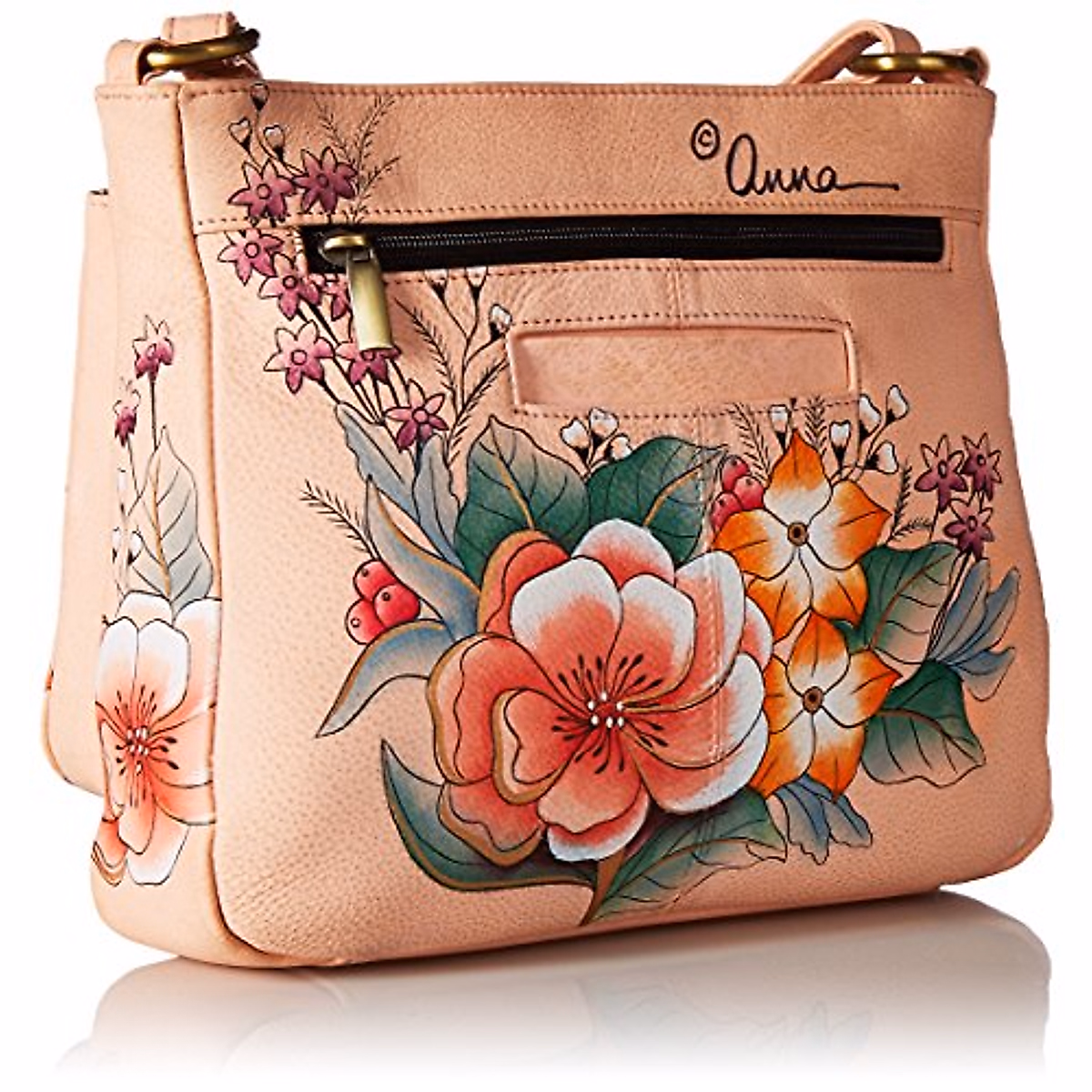 Anna by Anuschka Zip-Top Multi-Compartment Organizer, Vintage Garden