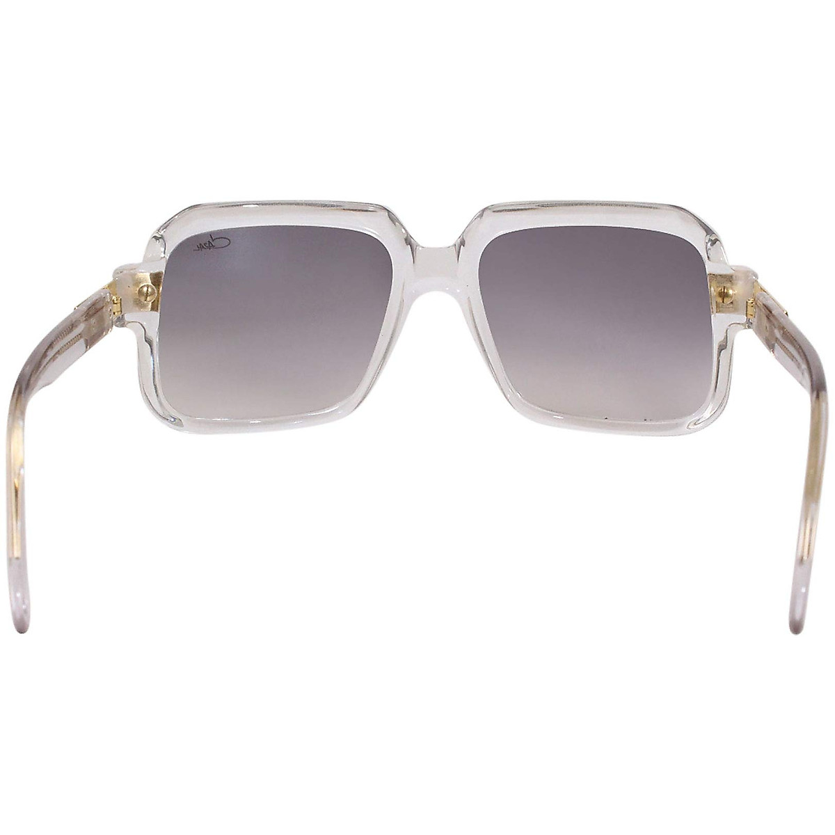 Cazal 607 Sunglasses, Crystal Frame/Grey Gradient Lens, 56mm