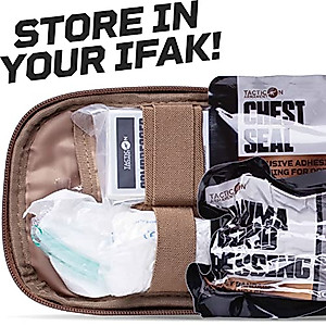 Tacticon Occlusive Vented Chest Seal | Combat Veteran Owned Company | First Aid Kit Trauma Dressing Emergency | IFAK Supplies (2-Pack)