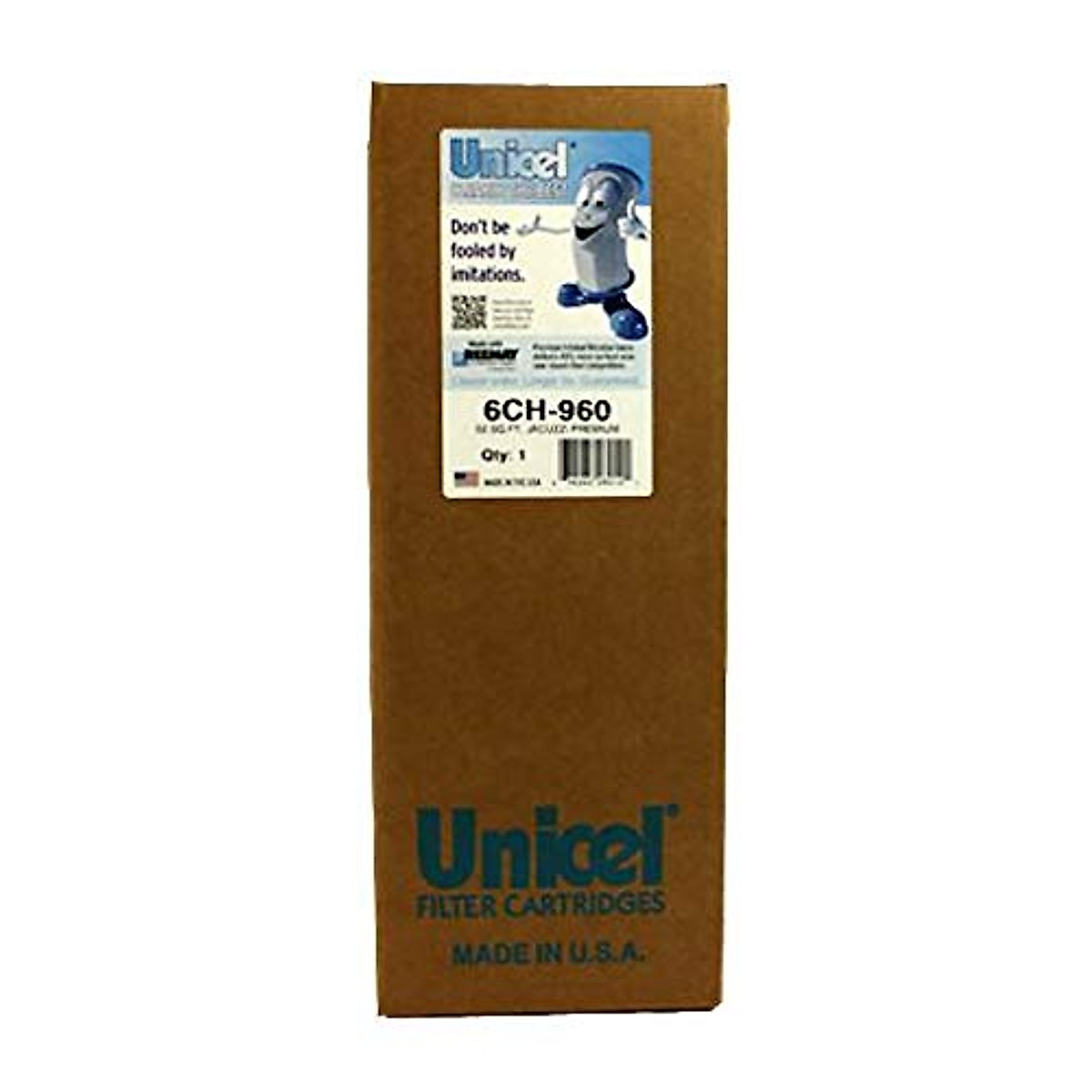 Unicel 6CH-960 Replacement Pleated Polyester Spa Filter Cartridge Compatible with Jacuzzi Premium J-300 & J-400, 52 Square Feet (2 Pack)