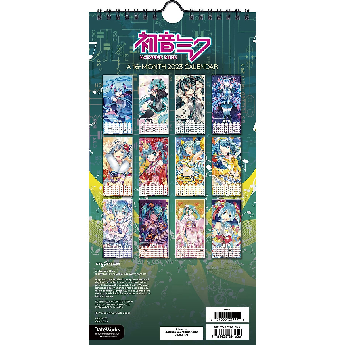2023 Hatsune Miku Mini Poster Calendar